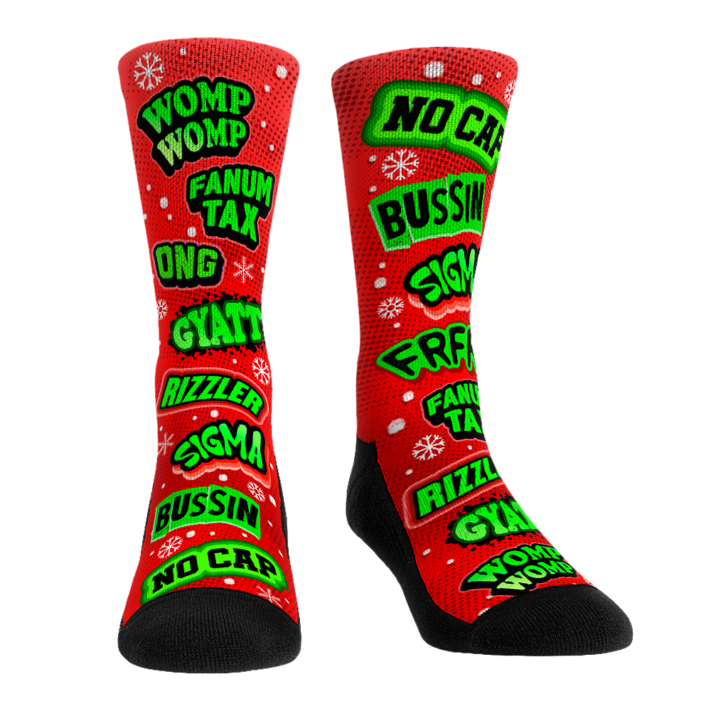 Gen Alpha Slang All-Over Socks - Rock 'Em Socks