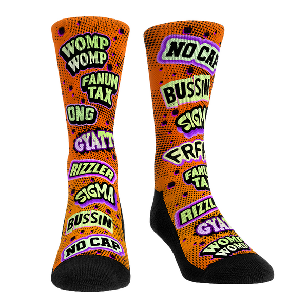 Gen Alpha Slang All-Over Socks - Rock 'Em Socks