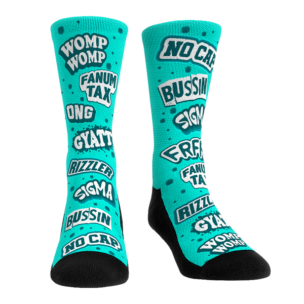 Gen Alpha Slang All-Over Socks - Rock 'Em Socks