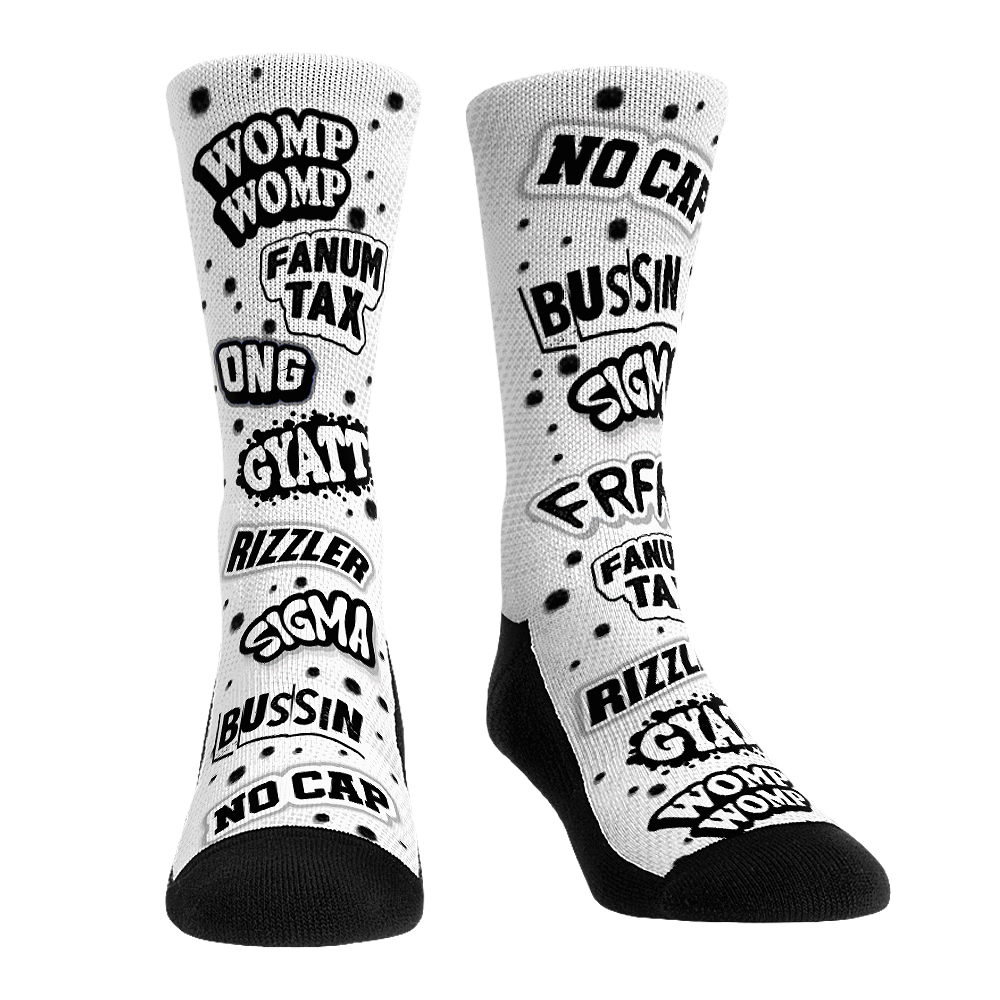 Gen Alpha Slang All-Over Socks - Rock 'Em Socks