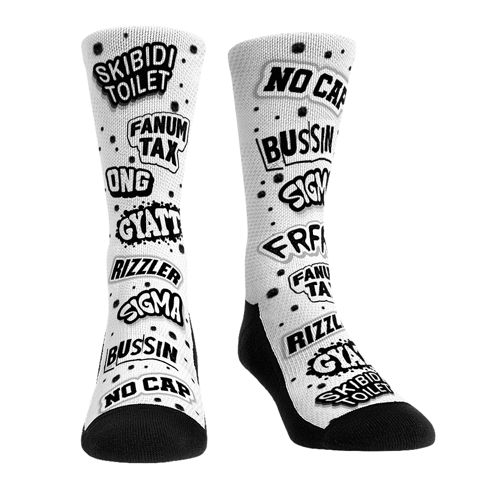 Gen Alpha Slang All-Over Socks - Rock 'Em Socks