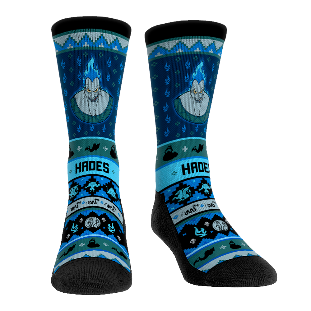Hercules Socks - Hades Tacky Sweater - Disney Socks - Rock 'Em Socks