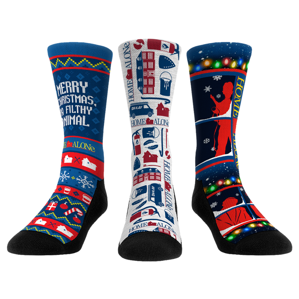 Home Alone Socks - 3-Pack - Rock 'Em Socks