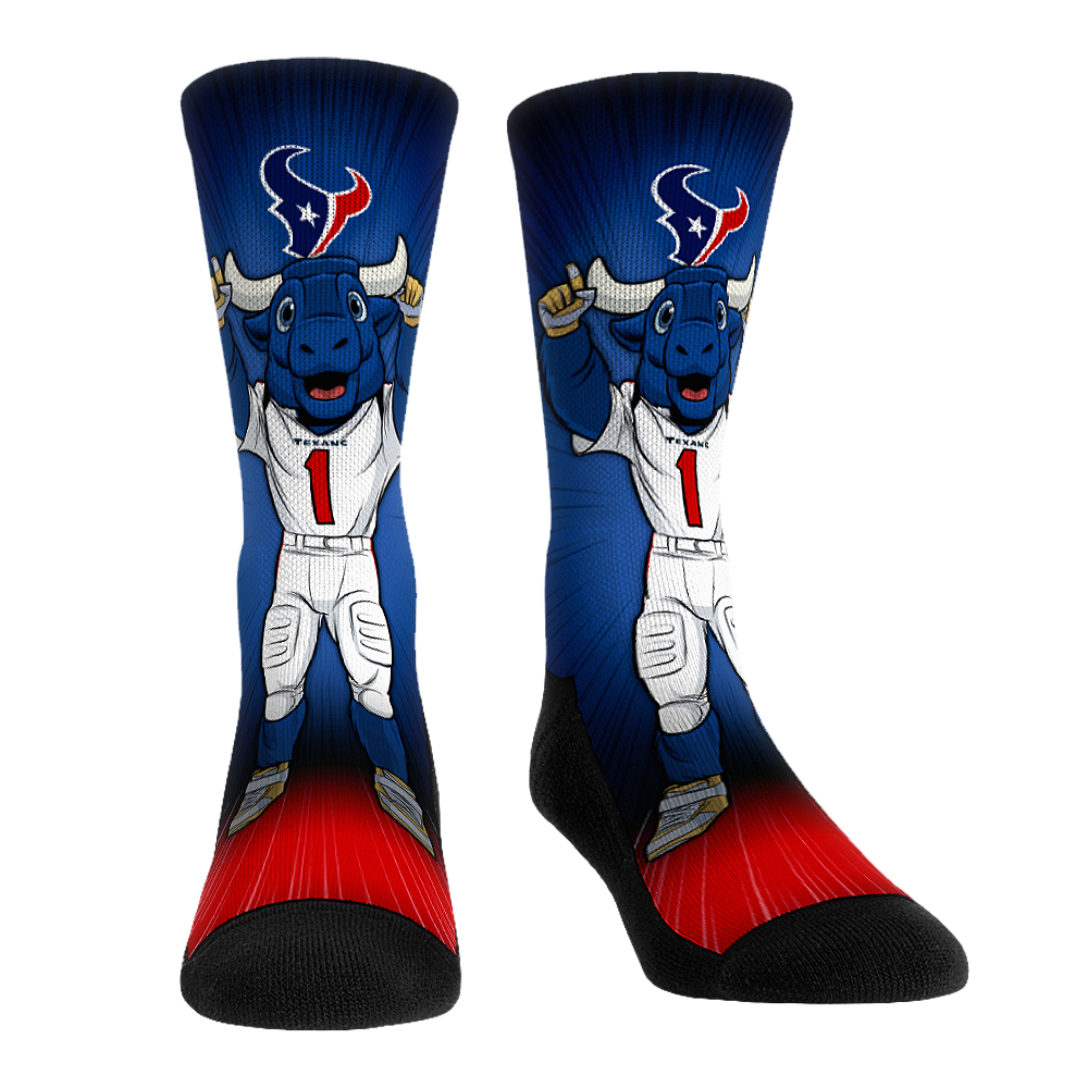Houston Texans Socks - Mascot Pump Up! - NFL Socks - Rock 'Em Socks