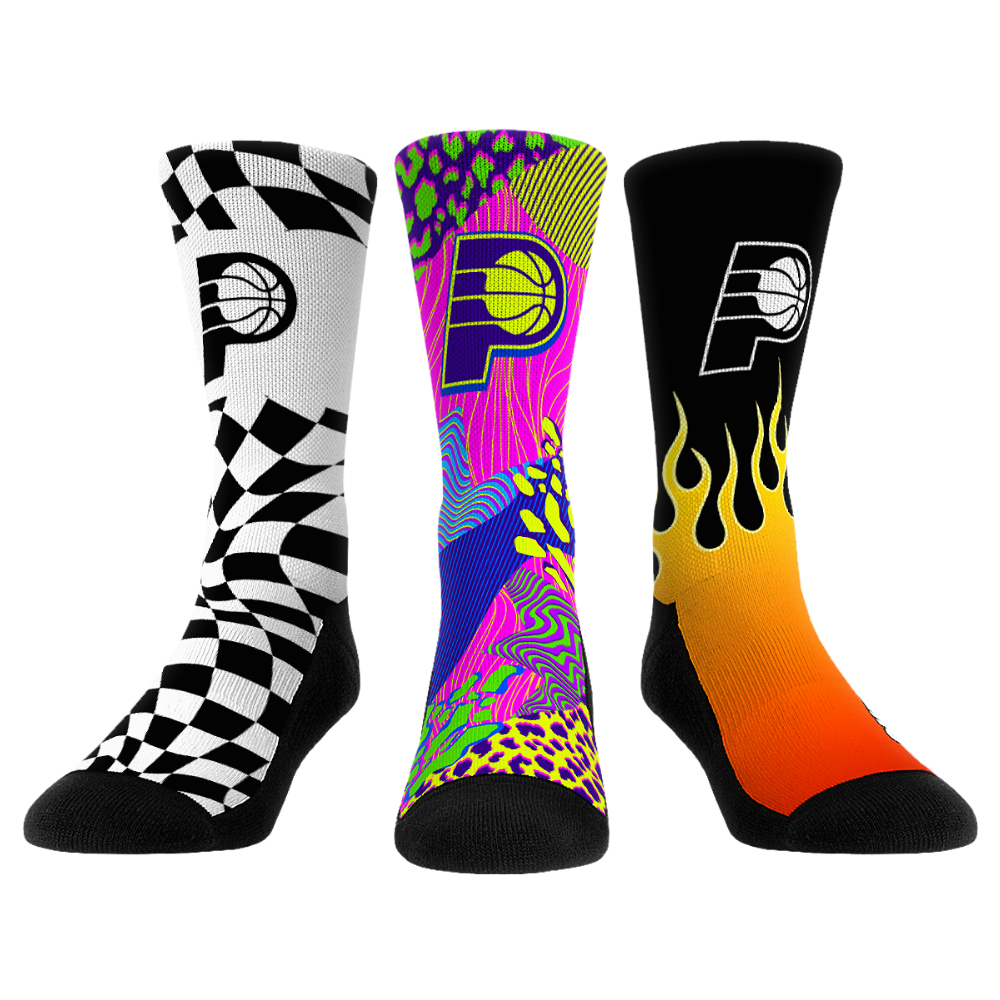 Indiana Pacers Socks - 3-Pack - NBA Socks - Rock 'Em Socks
