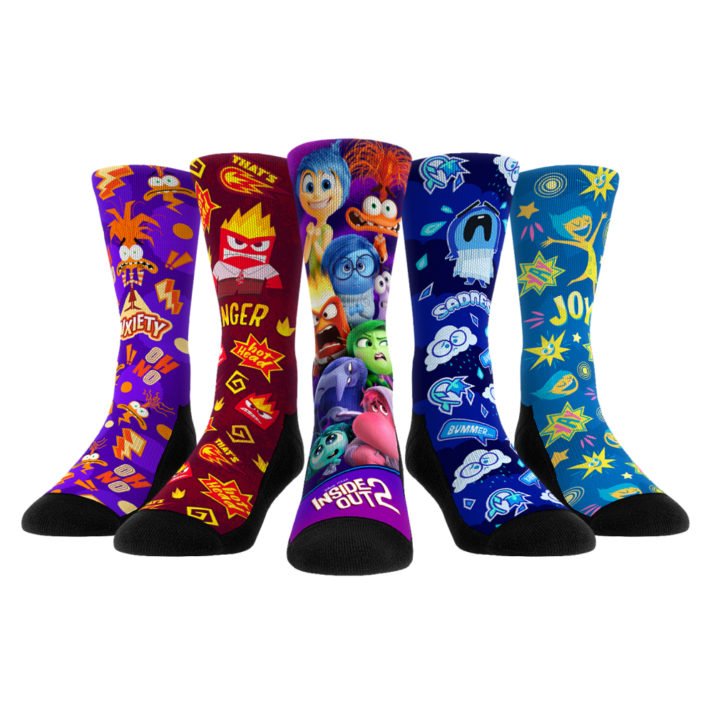 Inside Out 2 Socks - 5-Pack - Rock 'Em Socks