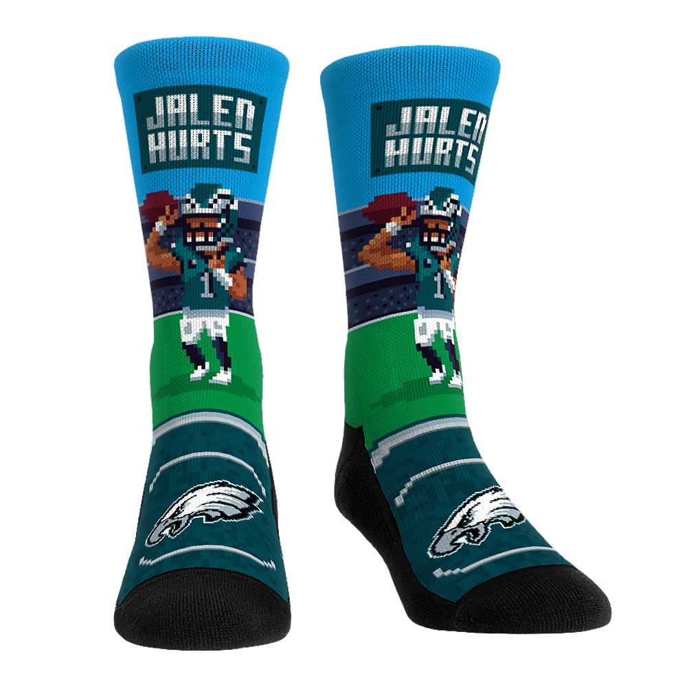 Jalen Hurts Socks - 8-Bit Collection Philadelphia Eagles - Rock 'Em ...