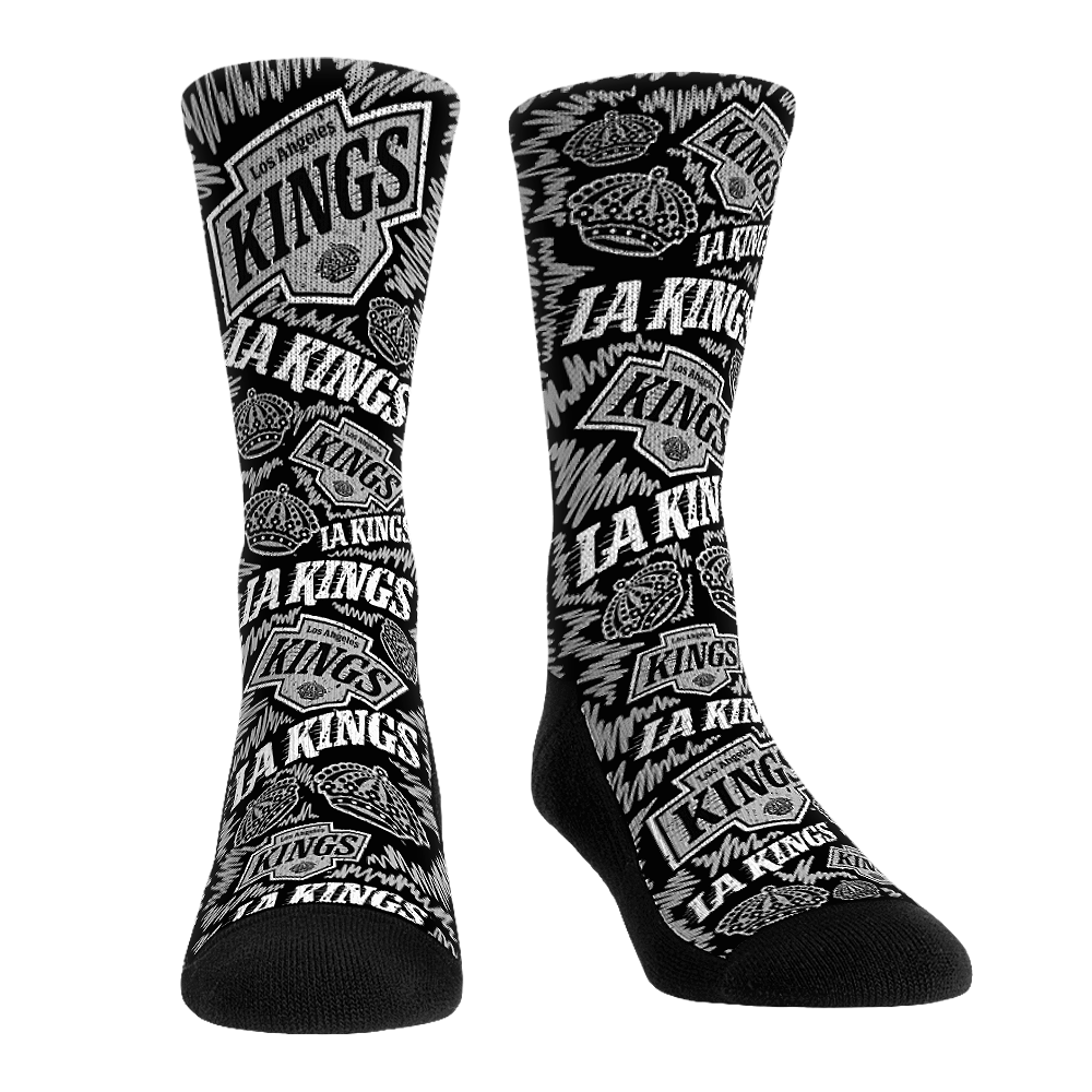 Los Angeles Kings - Logo Sketch - NHL Socks - Rock 'Em Socks