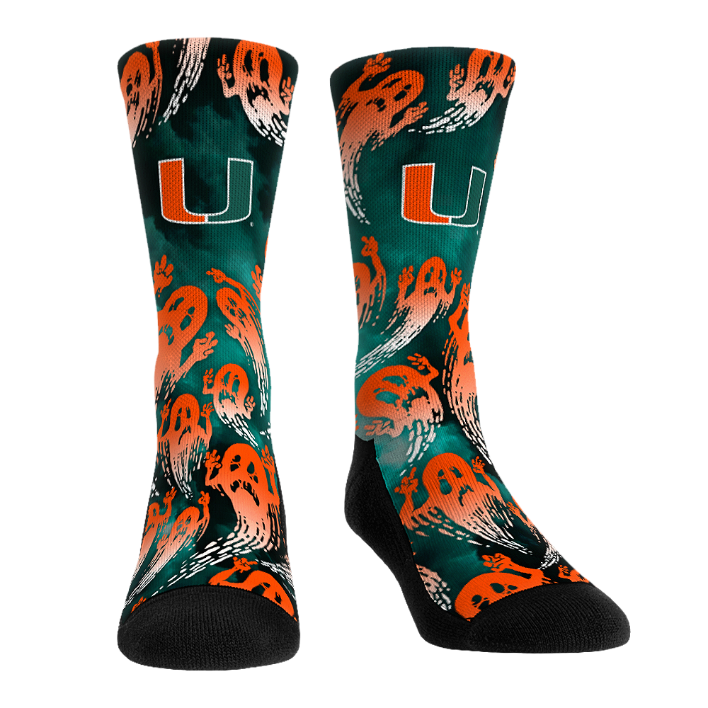 Miami Hurricanes Socks - Ghost Fade - Rock 'Em Socks