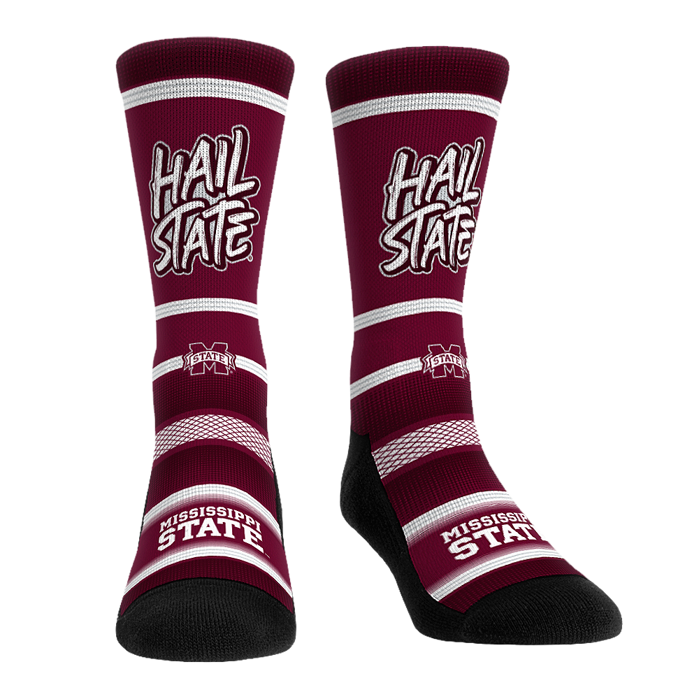 Mississippi State Bulldogs Socks - Hail State - Rock 'Em Socks