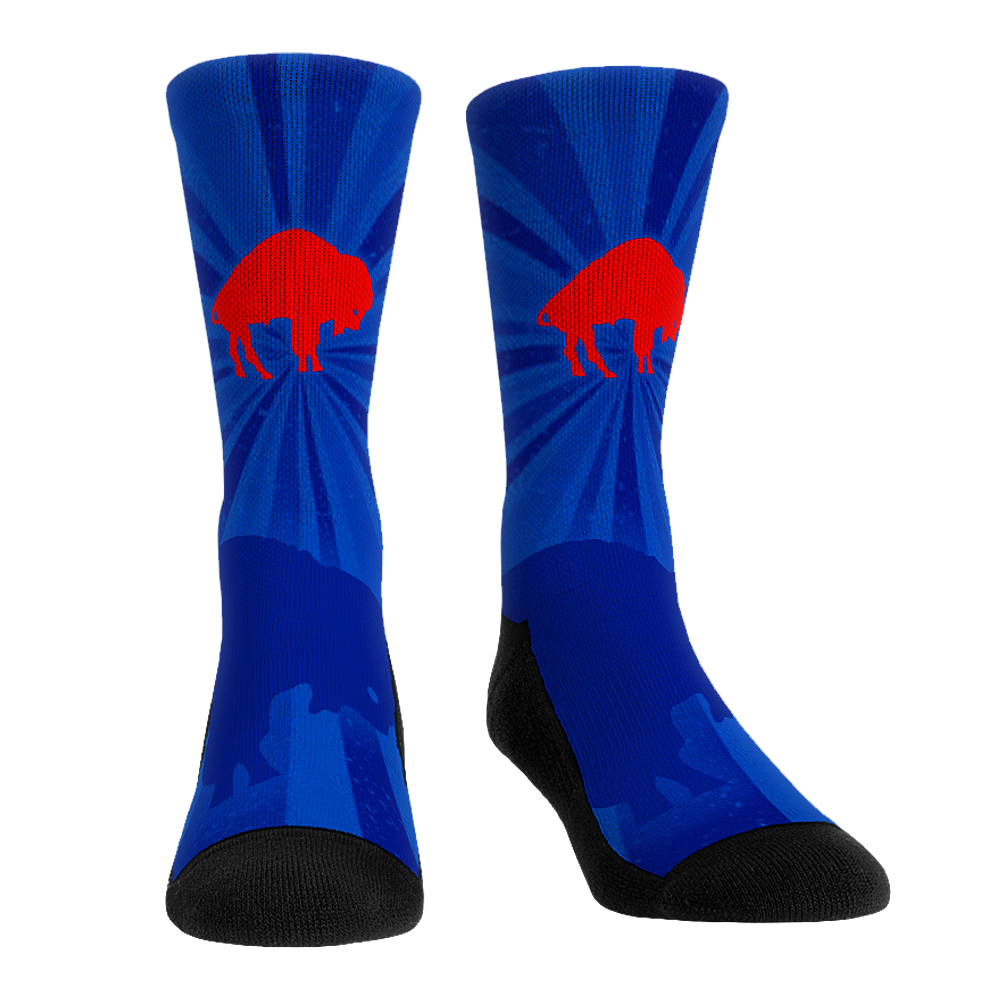 Buffalo Bills Socks - Throwback Swirl Socks - NFL Socks - Rock 'Em Socks