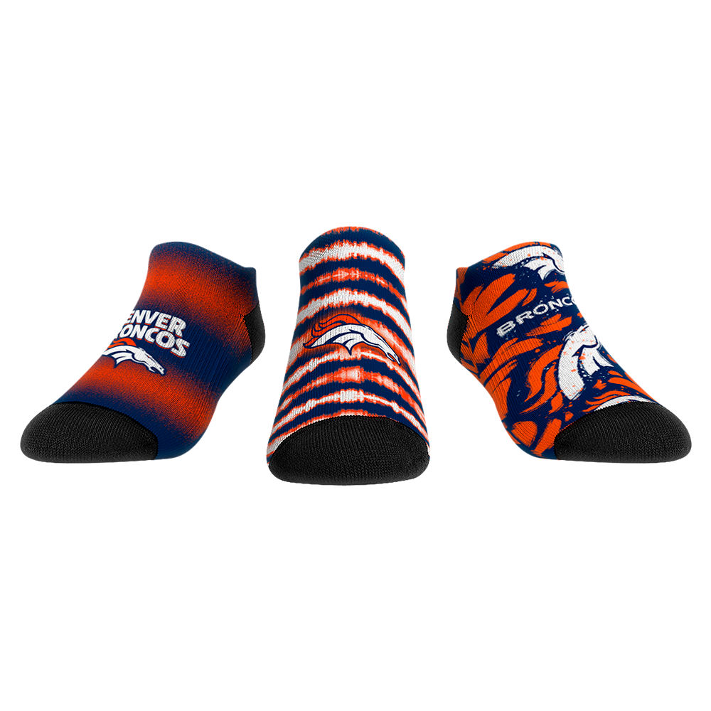 Denver Broncos Socks - Vibes 3-Pack - NFL Socks - Rock 'Em Socks