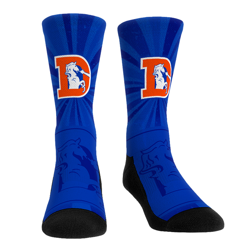 Denver Broncos Socks - Throwback Swirl - NFL Socks - Rock 'Em Socks