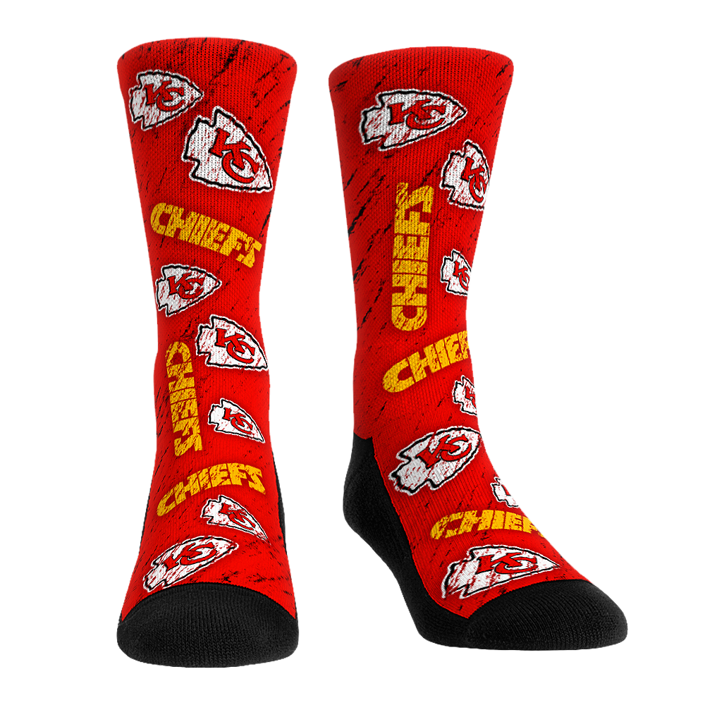 Kansas City Chiefs - Throwback All-Over - NFL Socks - Rock 'Em Socks