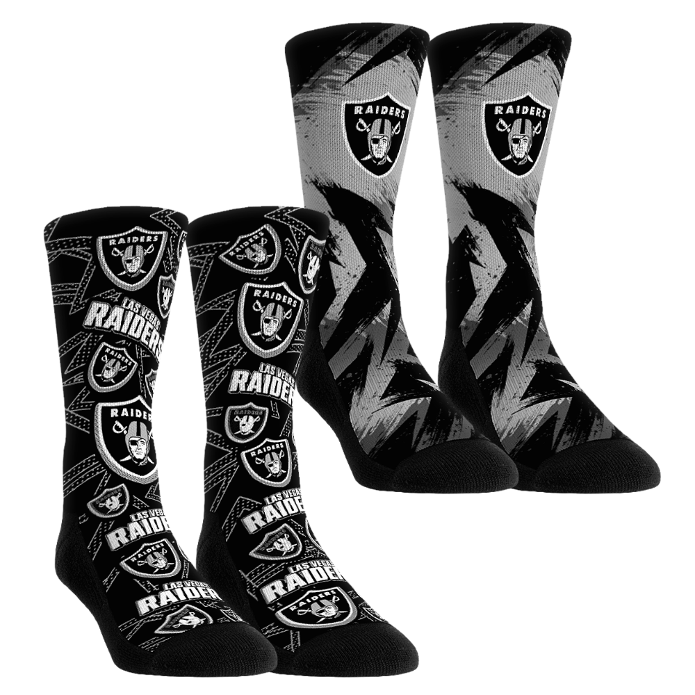 Las Vegas Raiders Socks - Game Day 2-Pack - NFL Socks - Rock 'Em Socks