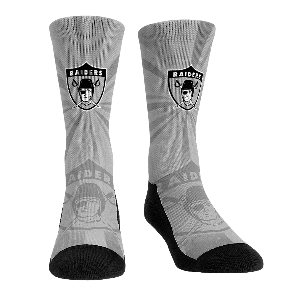 Las Vegas Raiders Socks - Throwback Swirl - NFL Socks - Rock 'Em Socks