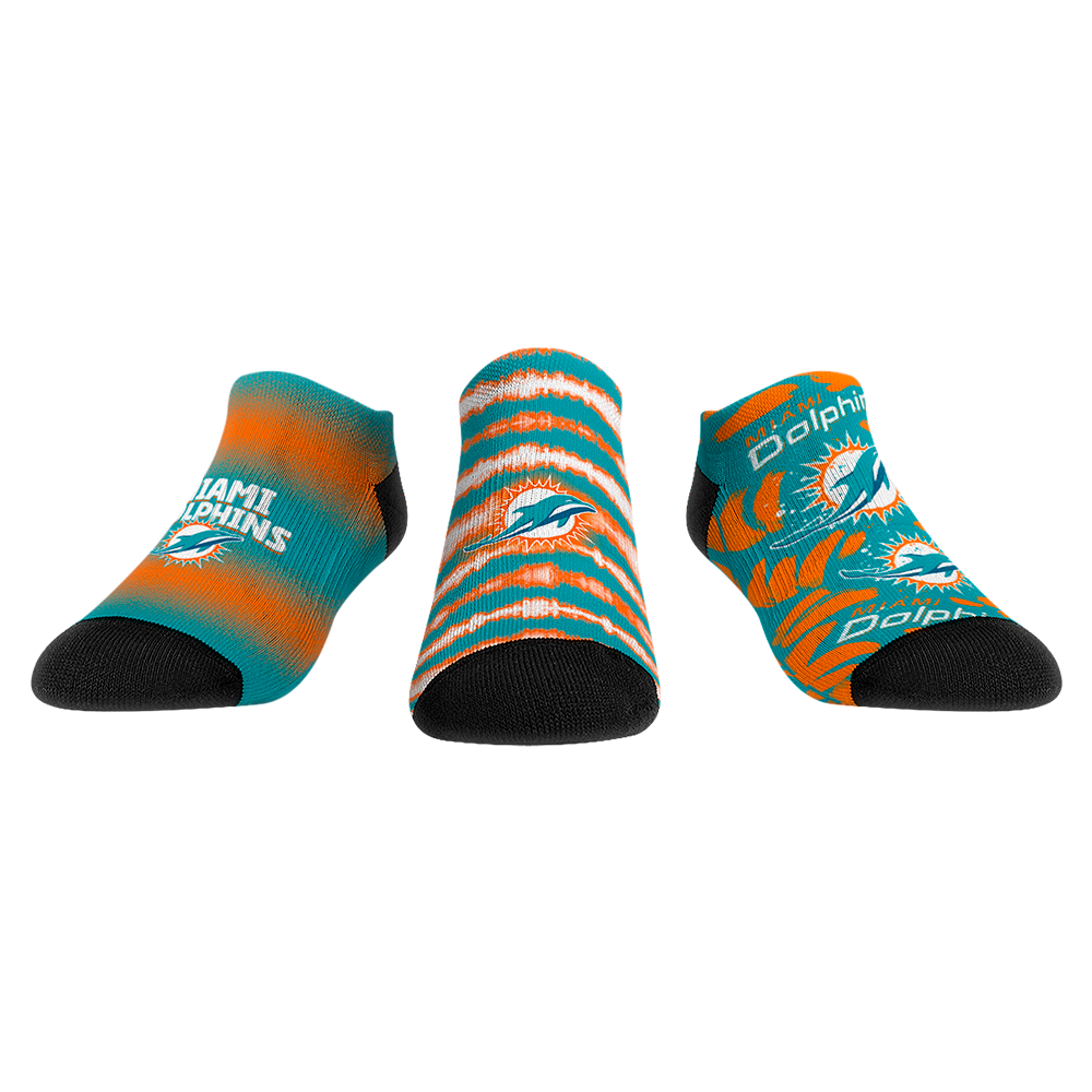 Miami Dolphins Socks - Vibes 3-Pack - NFL Socks - Rock 'Em Socks