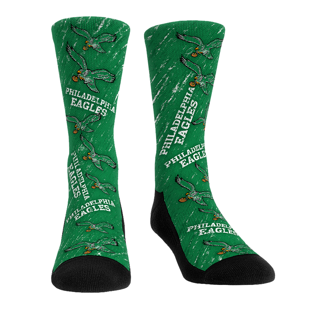Philadelphia Eagles Socks - Throwback All-Over - NFL Socks - Rock 'Em Socks
