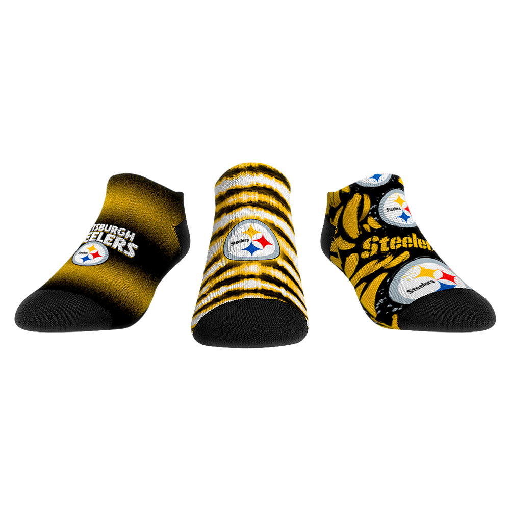 Pittsburgh Steelers Socks - Vibes 3-Pack - NFL Socks - Rock 'Em Socks