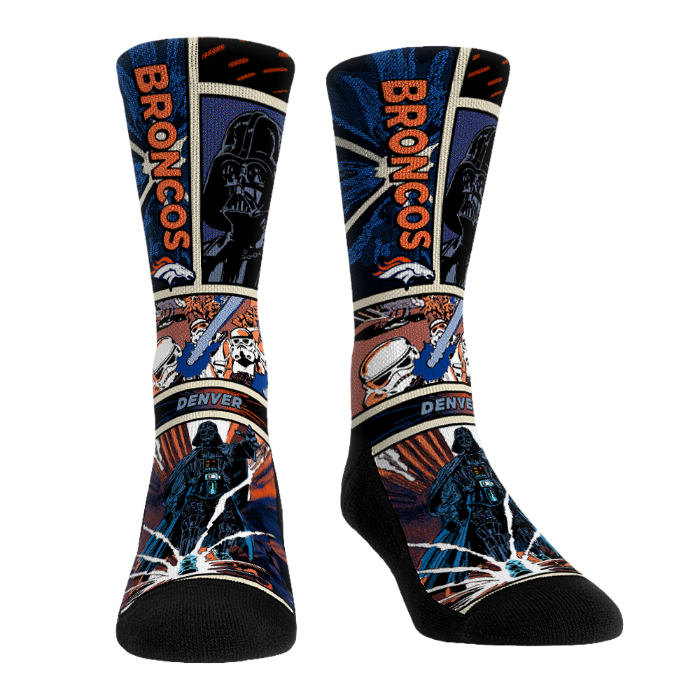Denver Broncos Socks - Star Wars - NFL Socks - Rock 'Em Socks