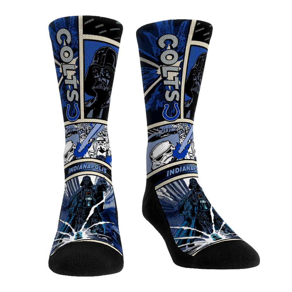 Indianapolis Colts Socks - Star Wars - NFL Socks - Rock 'Em Socks