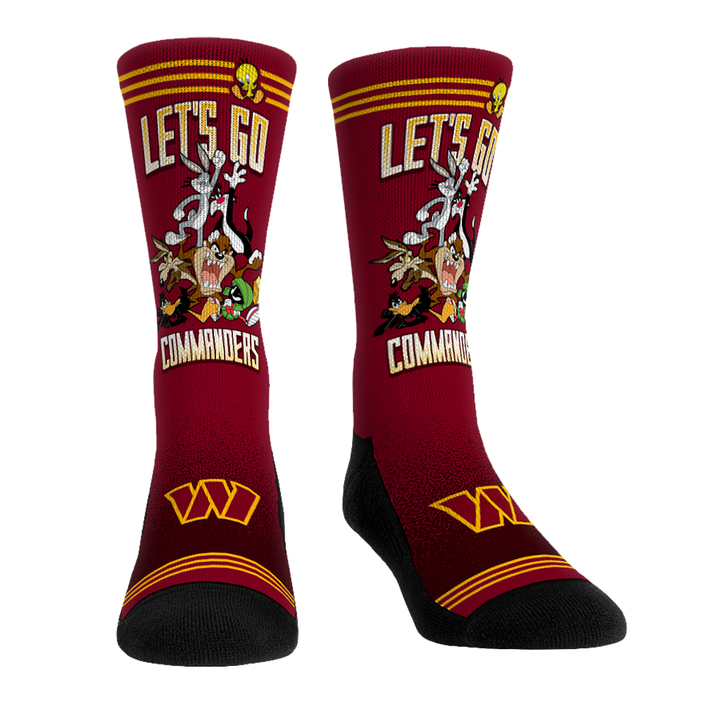 Washington Commanders Socks - Looney Tunes - Team Pile Up - NFL Socks ...