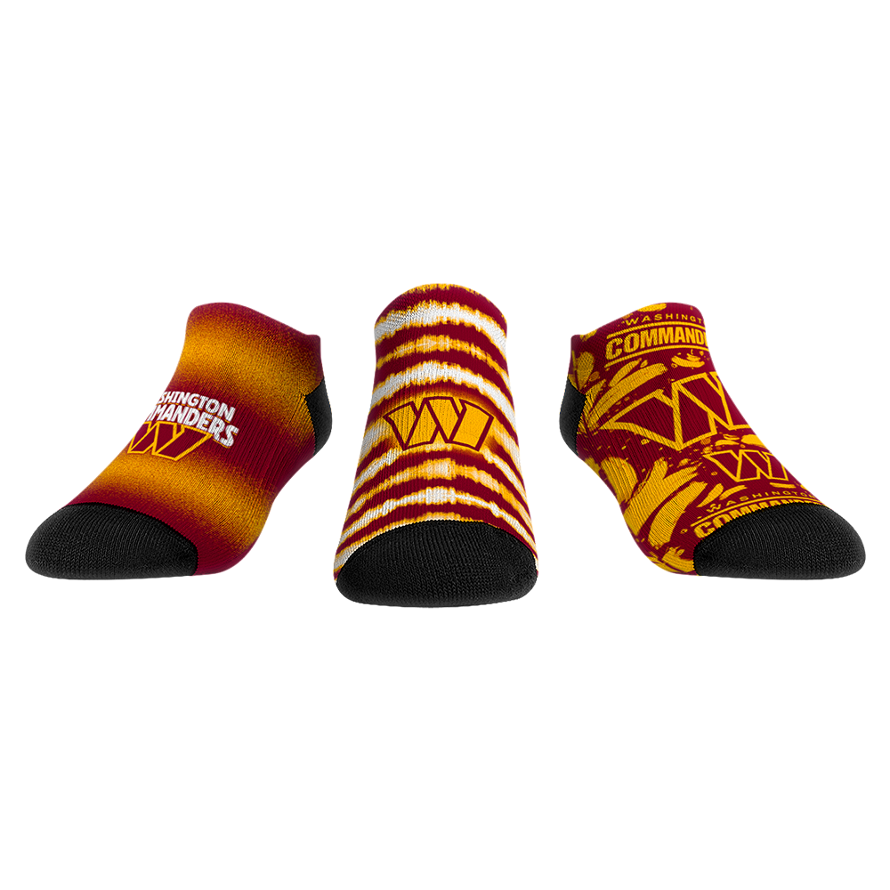 Washington Commanders Socks - Vibes 3-Pack - NFL Socks - Rock 'Em Socks