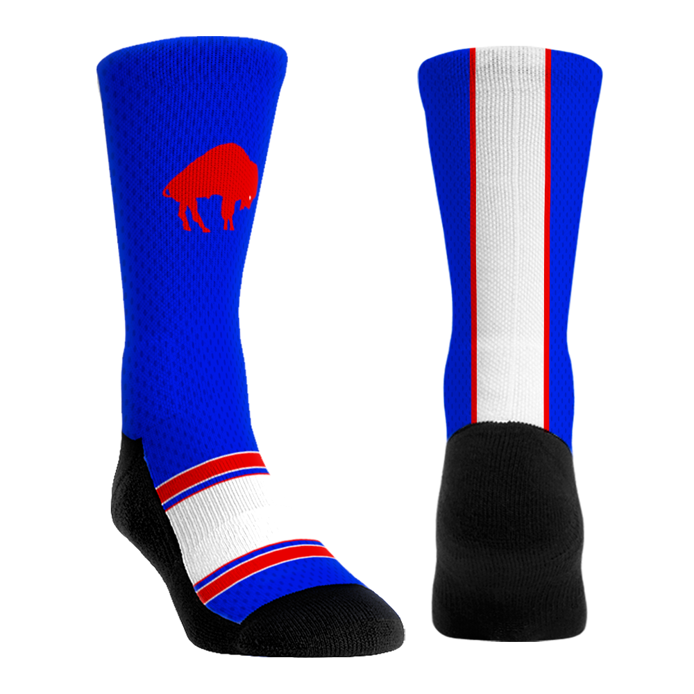 Buffalo Bills Socks - Throwback Custom Jersey Socks - Rock 'Em Socks