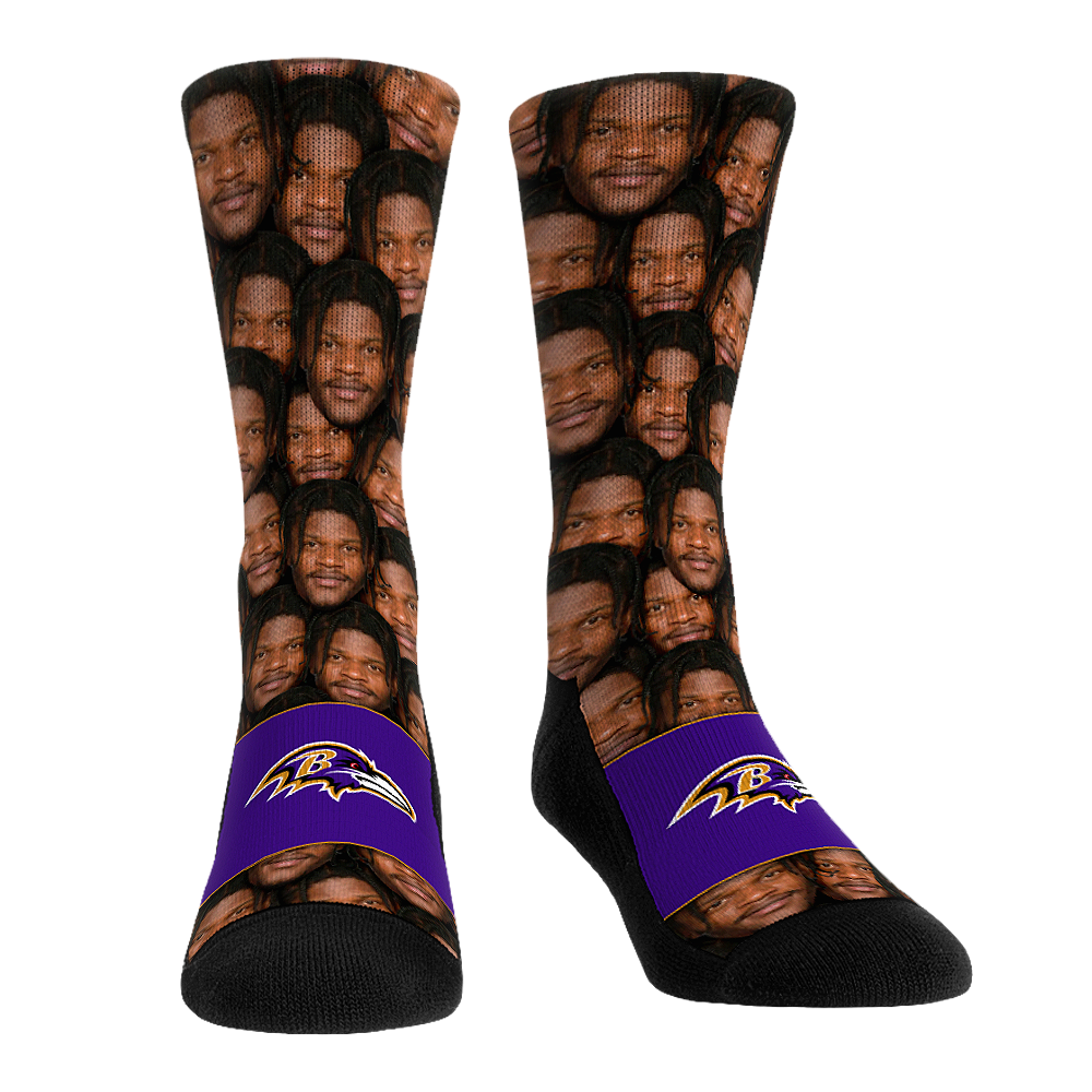Lamar Jackson Socks - Baltimore Ravens Socks - Rock 'Em Socks - NFL