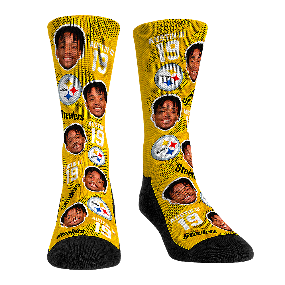 Calvin Austin III Socks - Pittsburgh Steelers Socks - Rock 'Em Socks - NFL