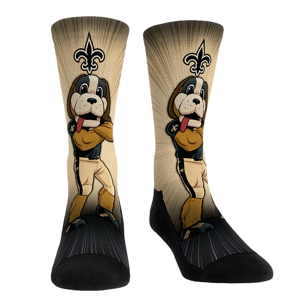 New Orleans Saints Socks - Mascot Pump Up! - NFL Socks - Rock 'Em Socks