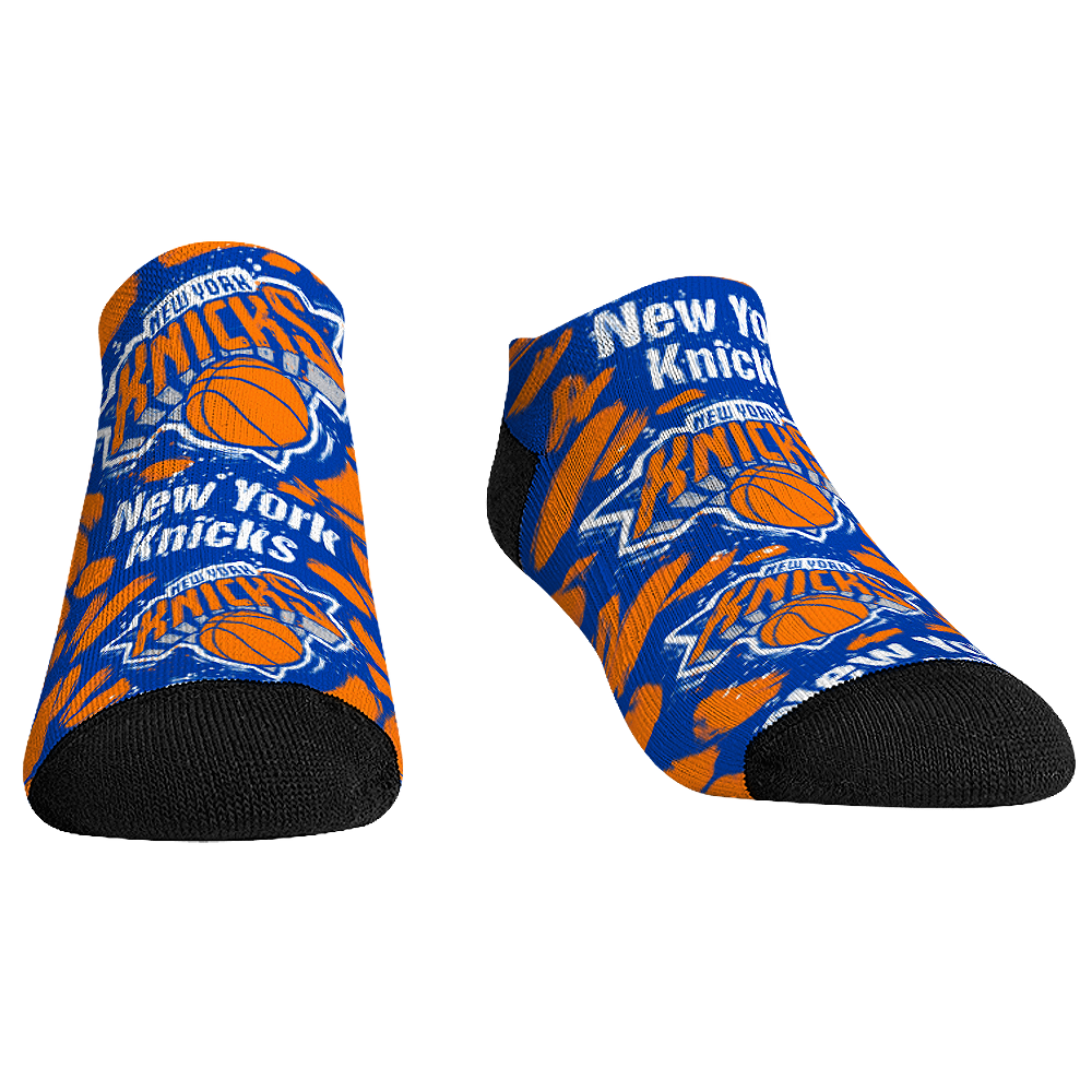 New York Knicks Socks - Low Cut Logo Paint - NBA Socks - Rock 'Em Socks