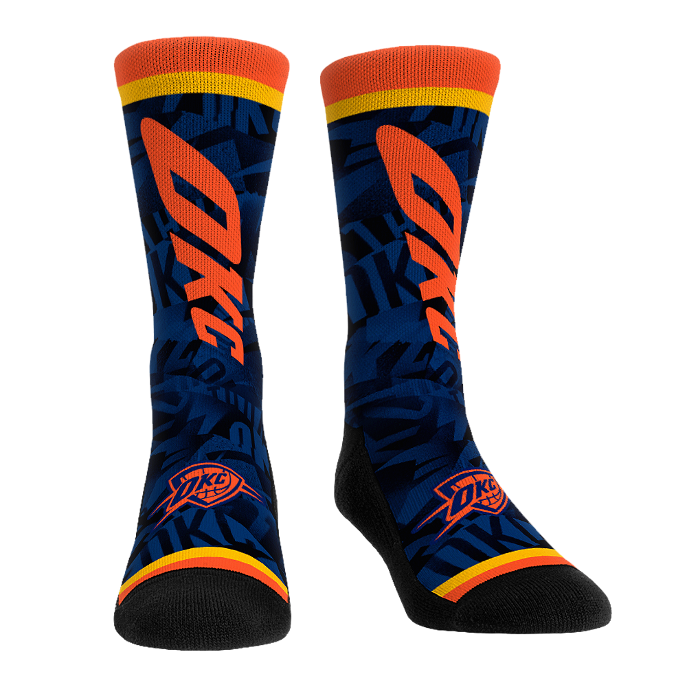 Oklahoma City Thunder Socks - City Edition Jersey Socks - NBA Socks ...