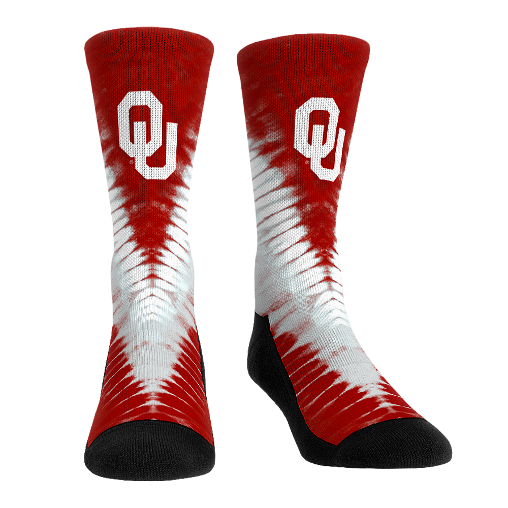 Oklahoma Sooners Socks - V Shape Tie Dye - Rock 'Em Socks