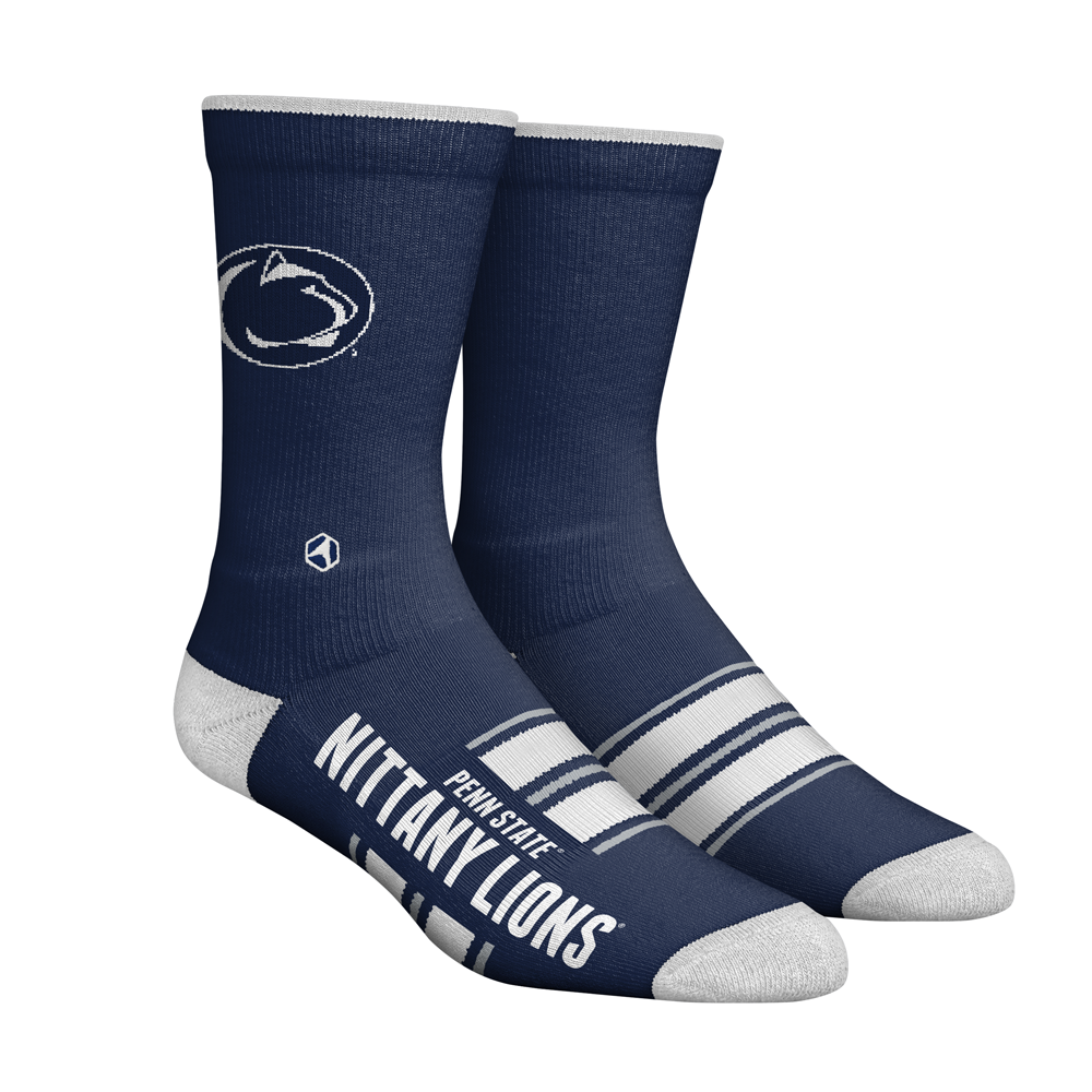 Penn State Nittany Lions Socks - Gametime Stripe - NFL Socks - Rock 'Em ...