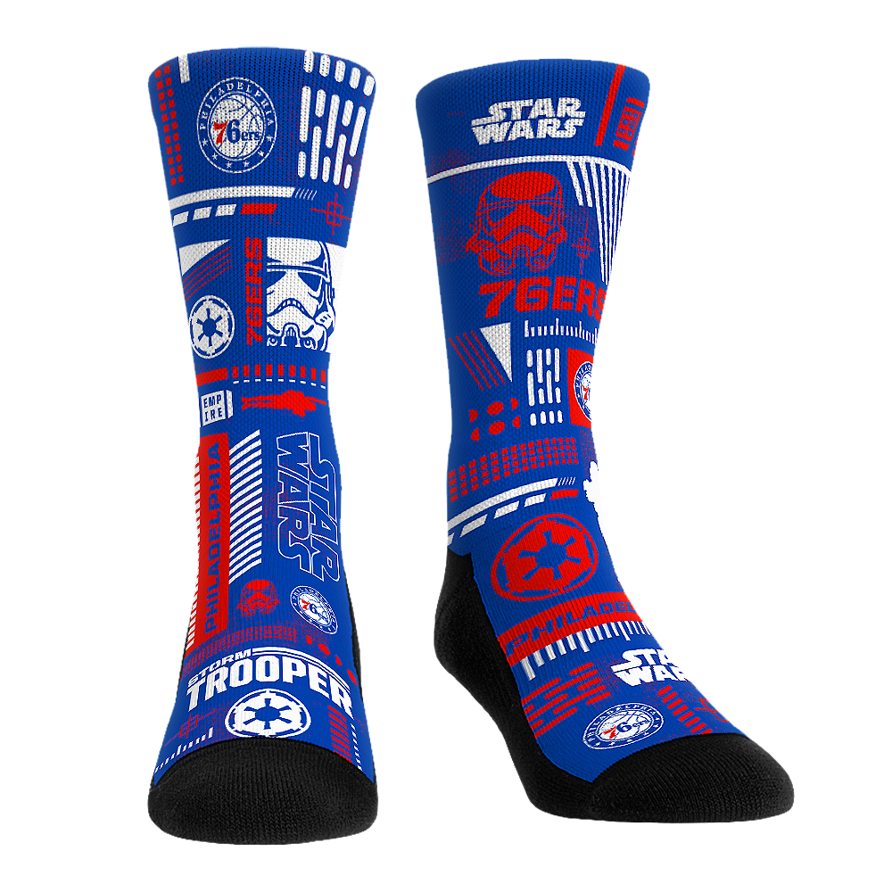 Philadelphia 76ers Socks - Star Wars - NBA Socks - Rock 'Em Socks