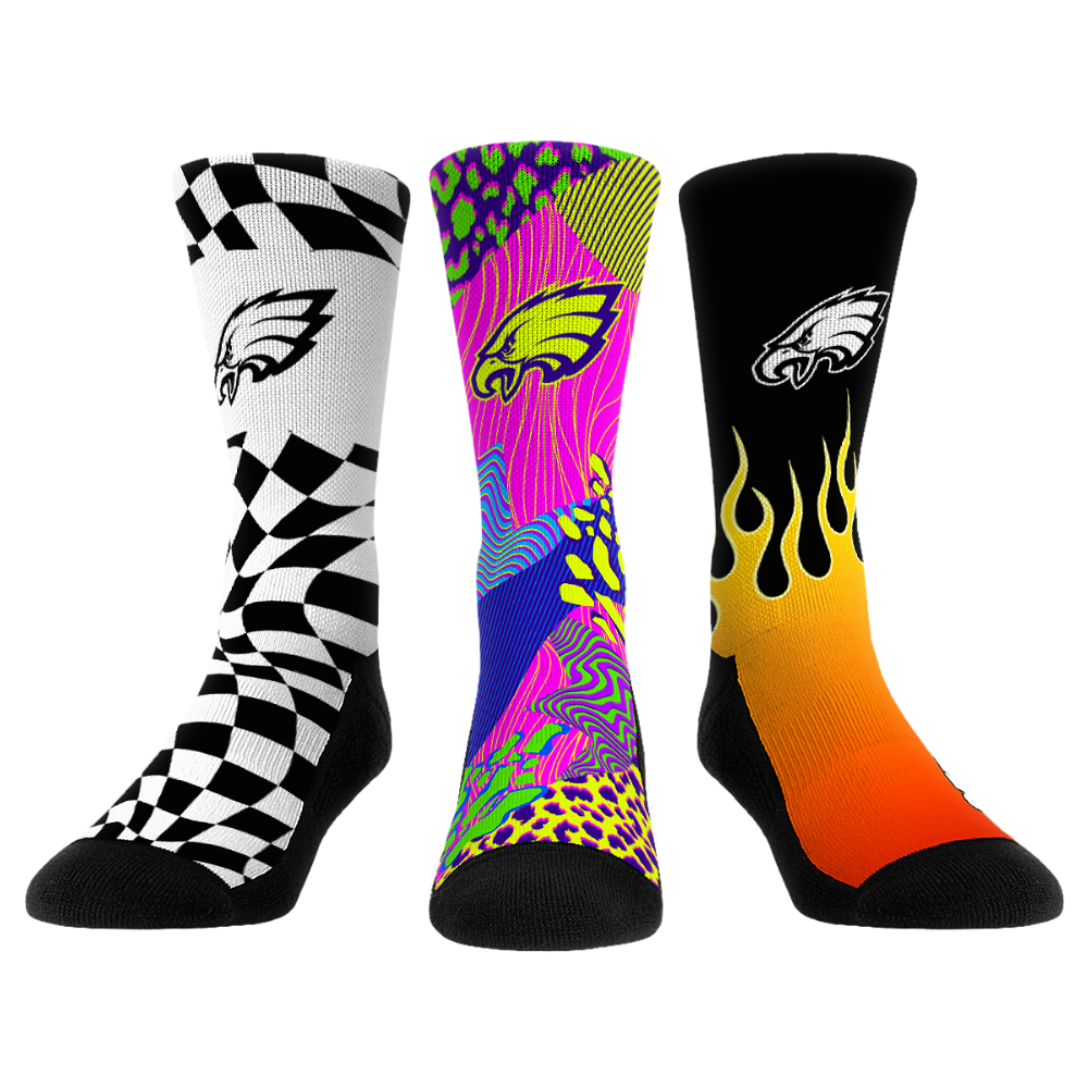 Philadelphia Eagles Socks - Vibes 3-Pack - NFL Socks - Rock 'Em Socks