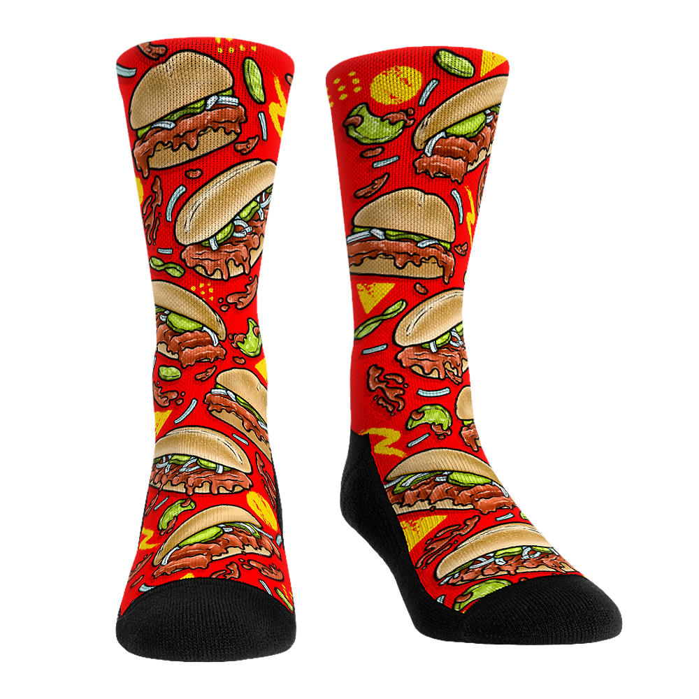 Rib Sandwich All-Over Socks - Rock 'Em Socks - Food Socks