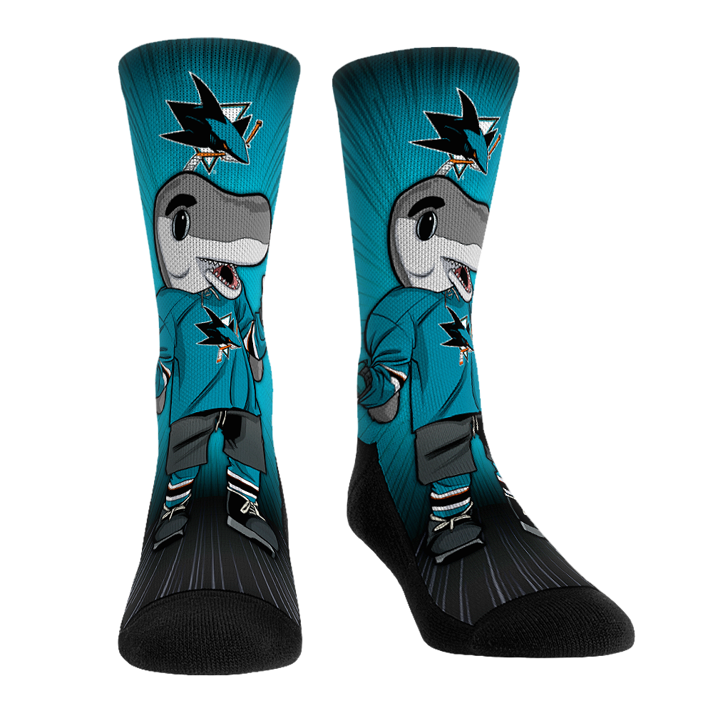 San Jose Sharks - Mascot Pump Up! - NHL Socks - Rock 'Em Socks