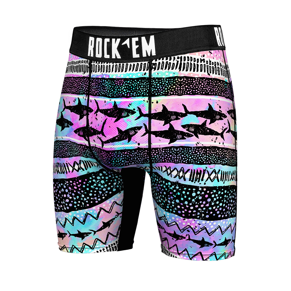 Shark Frenzy - Rock 'Em Boxer Briefs - Underwear - Rock 'Em Socks