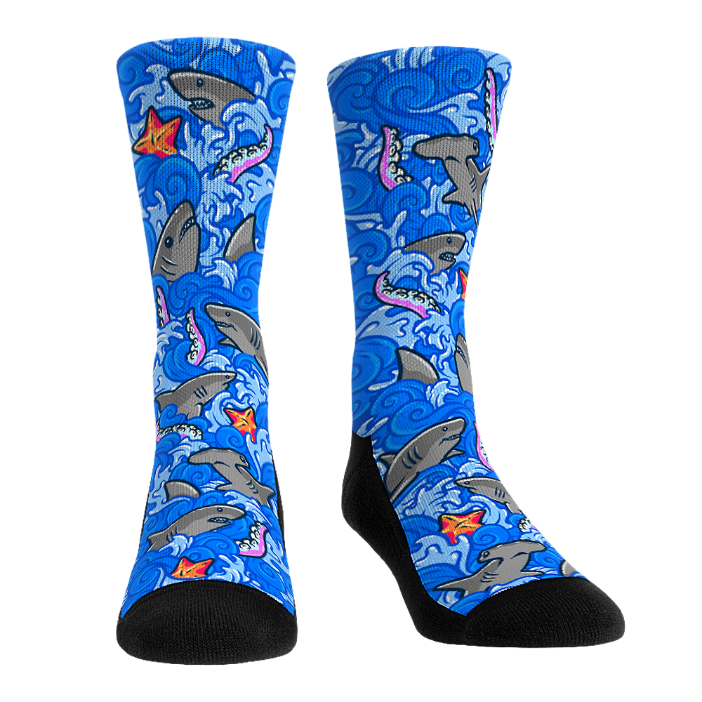 Shark Splash - Shark Week Socks - Rock 'Em Socks