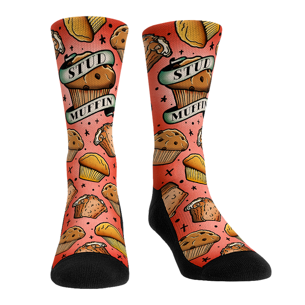Stud Muffin - Rock 'Em Socks - Food Socks - Pun Socks