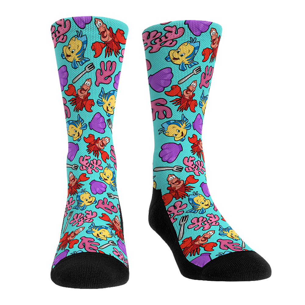 The Little Mermaid Socks - Characters All-Over - Rock 'Em Socks