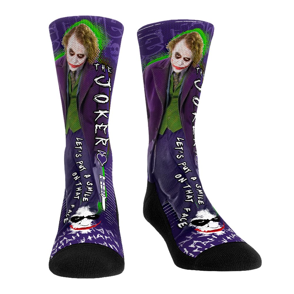 Batman Socks - The Dark Knight The Joker Sideplot - Rock 'Em Socks - DC Comics Socks