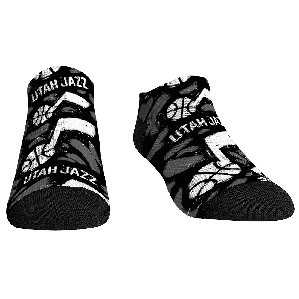 Utah Jazz Socks - Low Cut Logo Paint - NBA Socks - Rock 'Em Socks