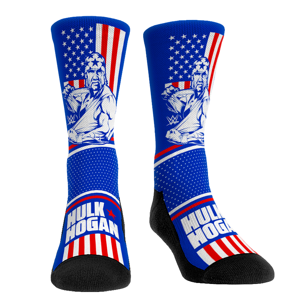 Hulk Hogan Socks - USA - WWE Socks - Rock 'Em Socks