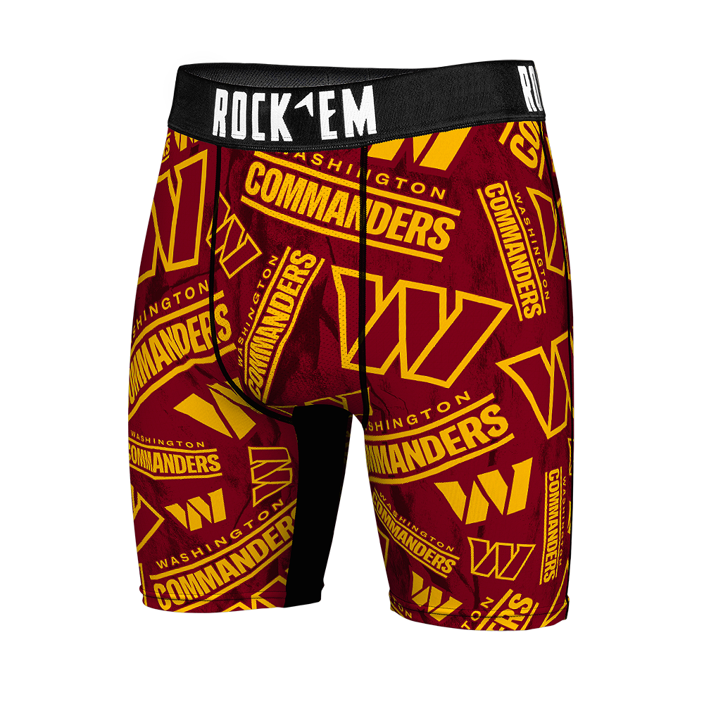 Washington Commanders - Rock 'Em Boxer Briefs - Logo All-Over Underwear ...