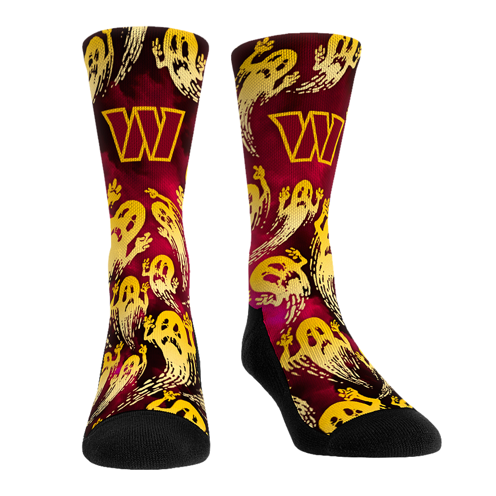 Washington Commanders Socks - Ghost Fade Socks - NFL Socks - Rock 'Em Socks