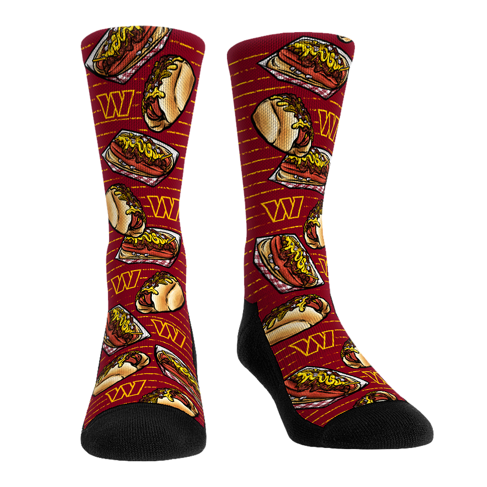 Washington Commanders Socks - Half Smoke - NFL Socks - Rock 'Em Socks