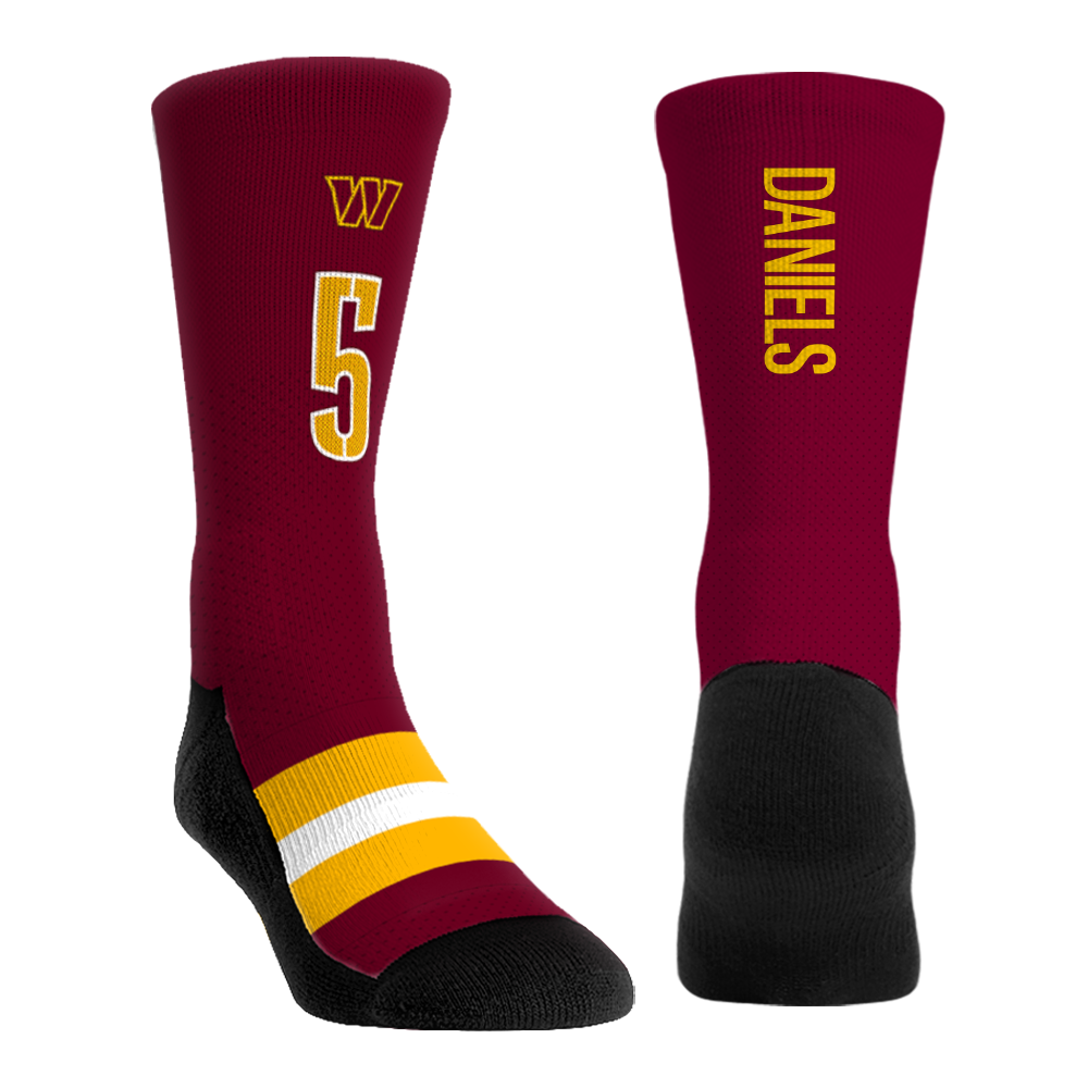 Jayden Daniels Socks - Washington Commanders - Jersey Socks - Rock 'Em ...